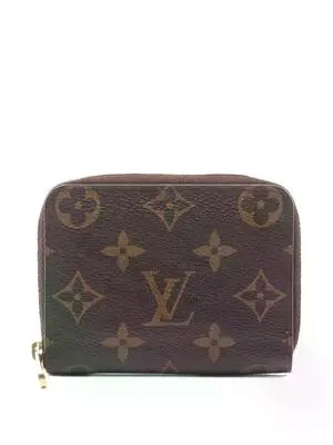 LOUIS VUITTON 2012 Monogram Zip Wallet - Brown
