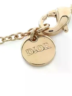 Dior 2010s Cd Logo Rhinestone Necklace