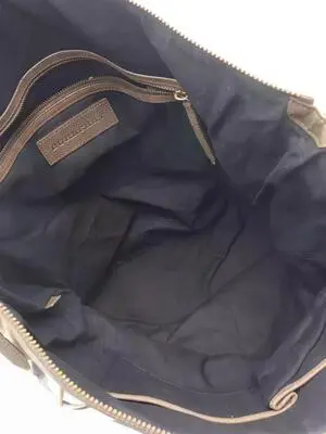 Burberry 2000s Checked Leather Tote Bag