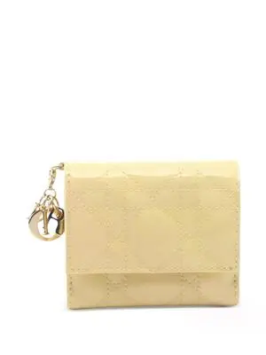 Dior 2010s Lady Lotus Trifold Wallet - Neutrals