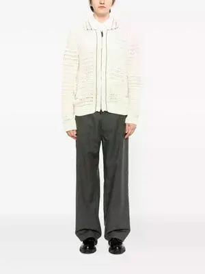 Canali Knitted Zip Cardigan