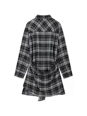 STUDIO TOMBOY Checked Shirt With Wrap Design