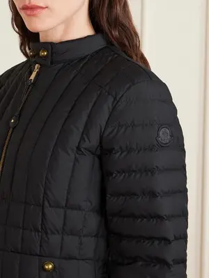 Moncler Hooded Appliquéd Padded Quilted Shell Down Coat