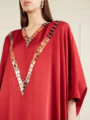 DIMA AYAD Embellished Faille Kaftan
