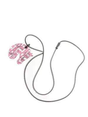 Hermès Tattersall Enamel Necklace - Pink