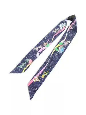 Hermès 2010s Space Derby Ribbon Scarf