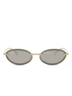 JIMMY CHOO Oval-frame Sunglasses - Gold