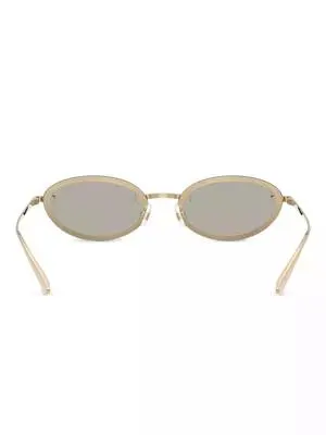 JIMMY CHOO Oval-frame Sunglasses - Gold