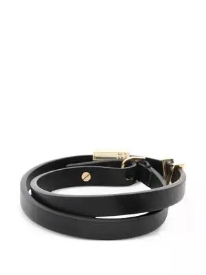 Versace 2010s Medusa Leather Bracelet