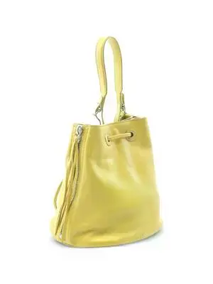Balenciaga 2000s Paper Plate Leather Bucket Bag