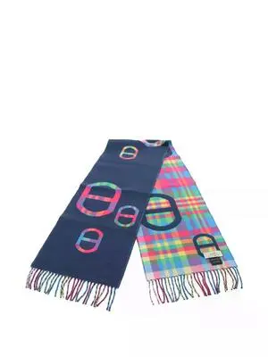 Hermès Chaîne-d'ancre-motif Scarf - Blue