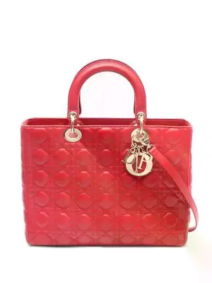 Dior Large Lady Handbag - Red