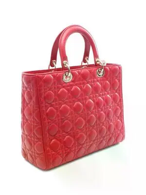 Dior Large Lady Handbag - Red