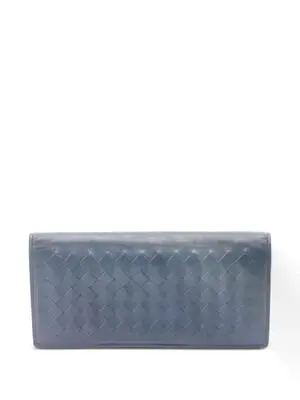 Bottega Veneta 2000s Intrecciato Wallet - Blue