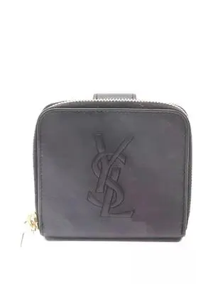 Saint Laurent 2000s Cassandre Bi-fold Leather Wallet - Black
