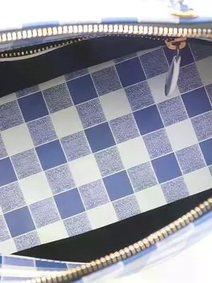 Balenciaga 2010s Ville Checked Tote Bag