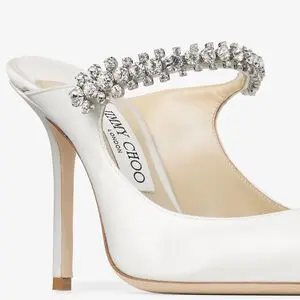 JIMMY CHOO Bing 100 Satin Mule