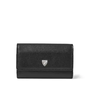 ASPINAL OF LONDON Business Card Holder In Saffiano - Black