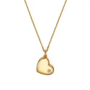 ASPINAL OF LONDON Sterling Heart Locket Necklace - Gold