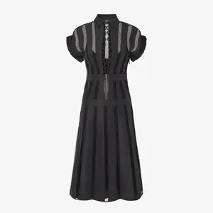 Fendi Midi Shirt Dress - Black