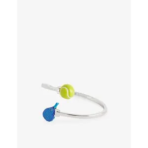 POUBEL Padel & Tennis Ball Bangle - Silver Blue Green
