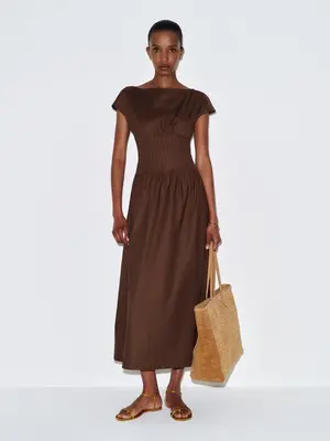 Maxi Dresses with Cinched Waist