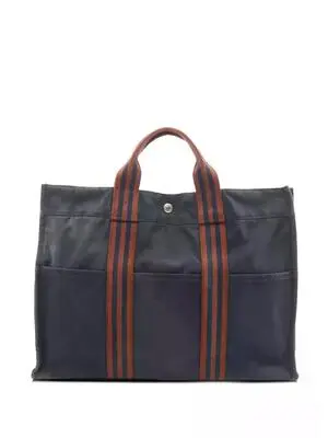 Hermès 2000s Mm Fourre Tout Canvas Tote Bag - Blue