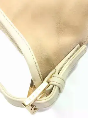 Loewe 2000s Anagram Leather Shoulder Bag - Neutrals