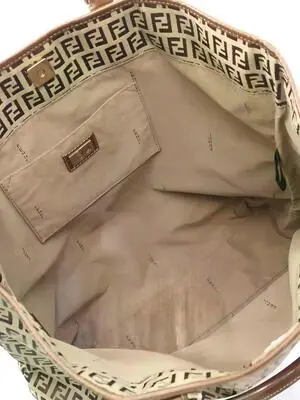 Fendi Zucchino Monogram-pattern Leather Tote Bag