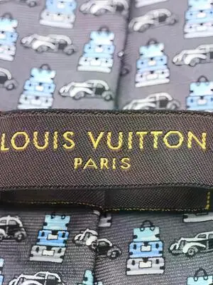 LOUIS VUITTON 2016 Globetrot Cars Silk Neck Tie