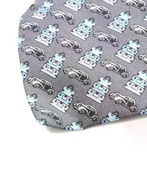 LOUIS VUITTON 2016 Globetrot Cars Silk Neck Tie