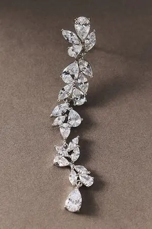 Shashi Crystal Fallen Leaf Linear Earrings