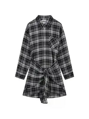 STUDIO TOMBOY Checked Wrap Shirt