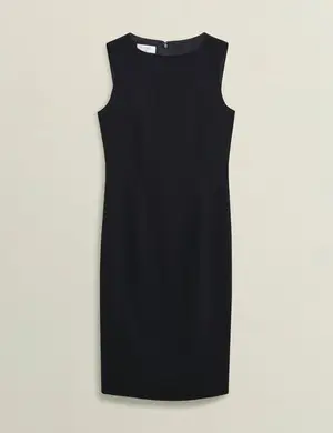 HOBBS LONDON Tailored Boat Neck Sleeveless Sheath Dress