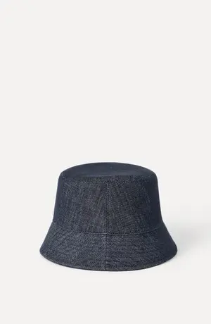 Brunello Cucinelli Bucket Hat With Logo - Denim