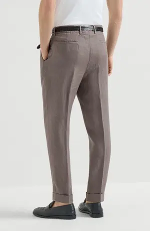 Brunello Cucinelli Gabardine Garment Dyed Trousers - Hazelnut