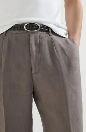 Brunello Cucinelli Gabardine Garment Dyed Trousers - Hazelnut
