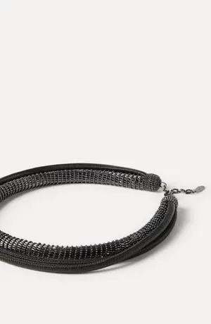 Brunello Cucinelli Leather Monili Necklace
