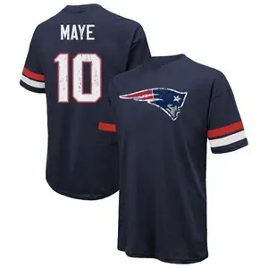 MAJESTIC THREADS Drake Maye New England Patriots Oversized T-shirt - Navy