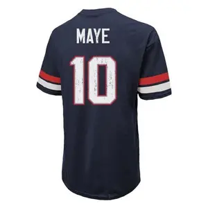 MAJESTIC THREADS Drake Maye New England Patriots Oversized T-shirt - Navy