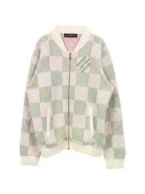 LOUIS VUITTON Jacquard Zip-up Bomber Jacket - Pink