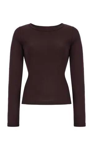 FLORE FLORE Max Cotton Long-sleeve T-shirt - Brown