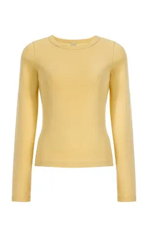 FLORE FLORE Max Cotton Long-sleeve T-shirt - Yellow