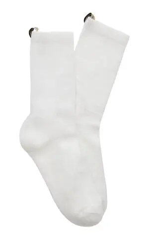 Comme Si Merino Tube Sock - White