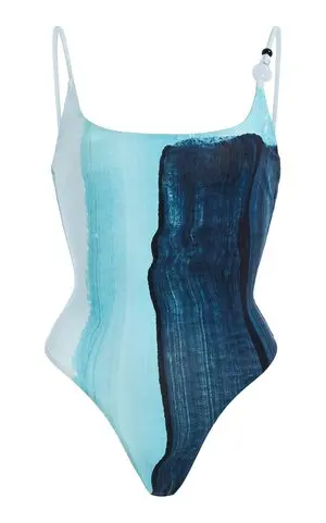 Significant Other Enid Canvas Print One-Piece Swimsuit Blue