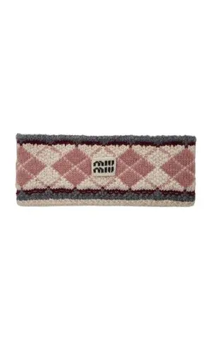 Miu Miu Cashmere And Wool Headband - Pink