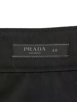 Prada 2000s Logo-plaque Cargo Trousers - Black