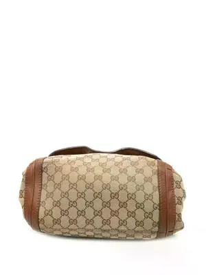 Gucci Gg Canvas Bella Flap Satchel - Brown