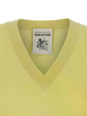 SEMICOUTURE V-neck Virgin Wool Sweater