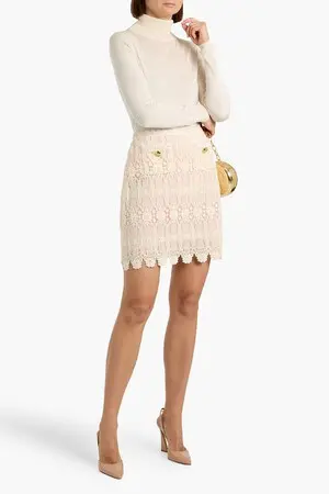 Giambattista Valli Crocheted Lace Mini Skirt